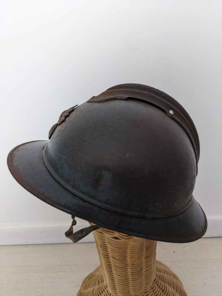 French Adrian Helmet, Worn In Verdun - Lieutenant Poilu