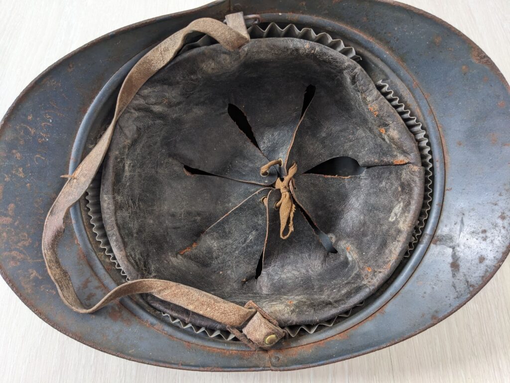 French Adrian Helmet, Worn In Verdun - Lieutenant Poilu