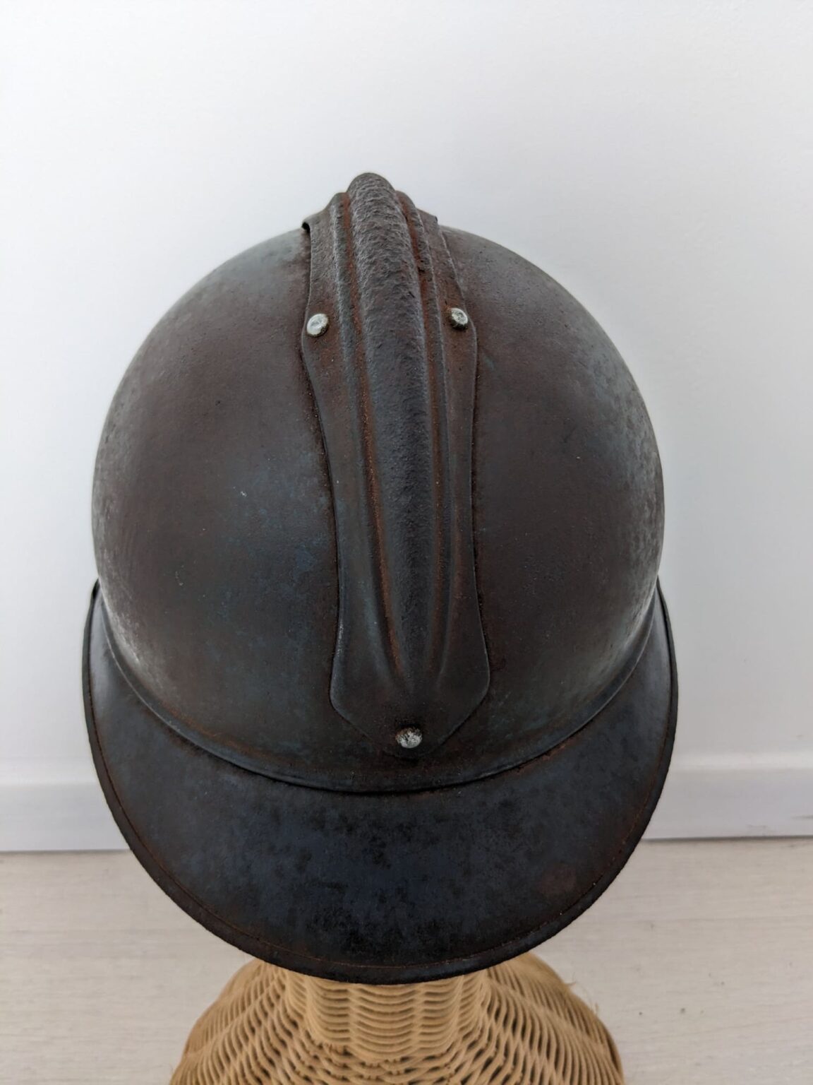 French Adrian Helmet, Worn In Verdun - Lieutenant Poilu