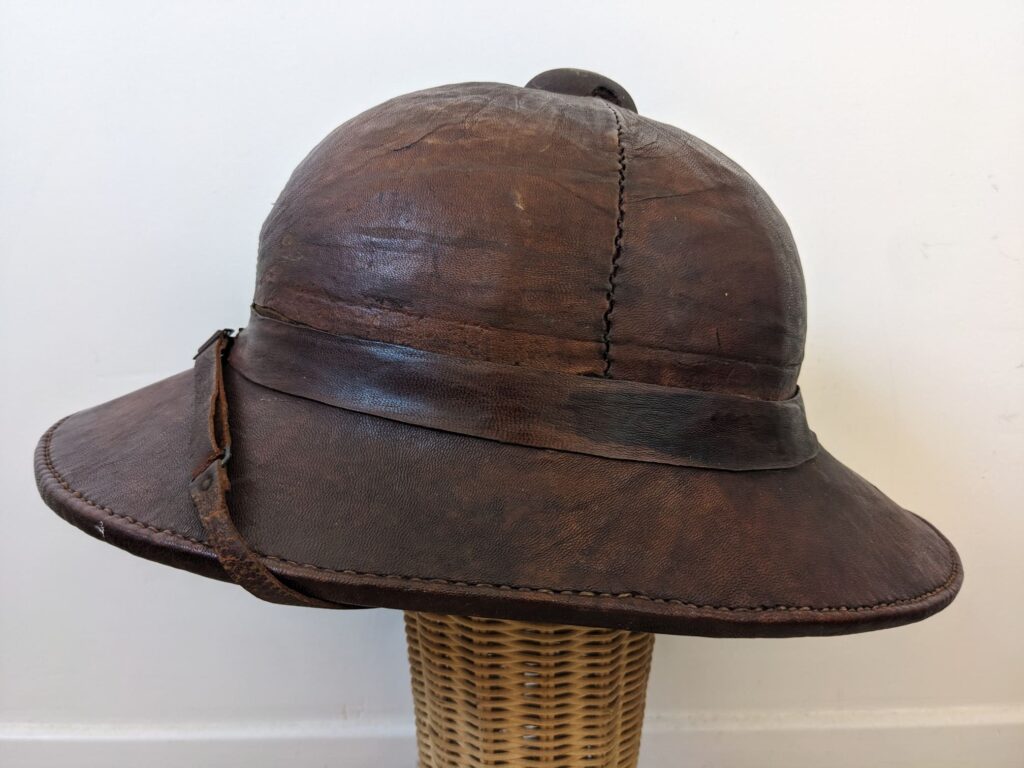 World War II French Colonial Helmet, Model 1931, Covered in Leather ...