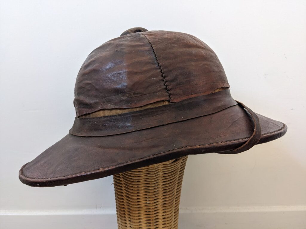 World War II French Colonial Helmet, Model 1931, Covered in Leather ...